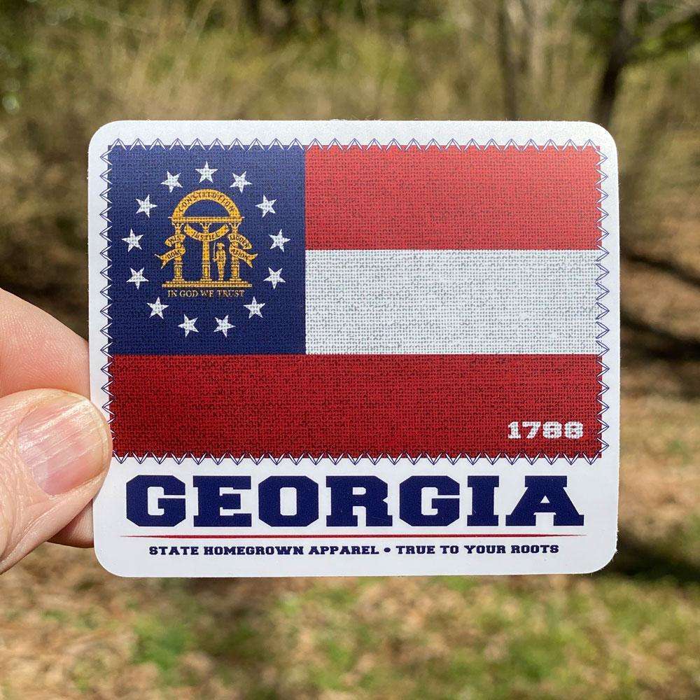 State Homegrown Georgia Flag Decal