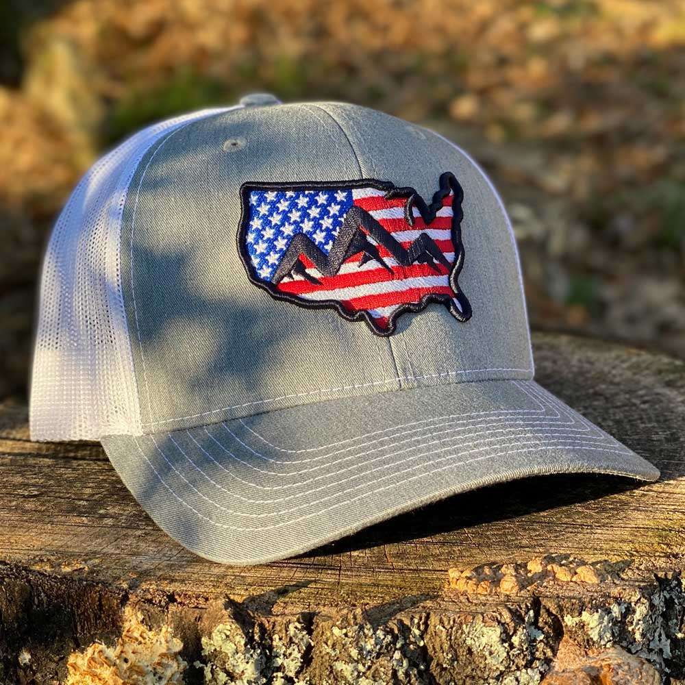 State Homegrown US Flag Logo Men's Mesh Back Cap